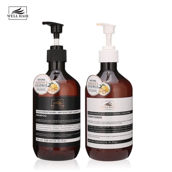 WELL HAIR Shampoo or Conditioner Ginger Rapid Grower Strenghten Clean ...