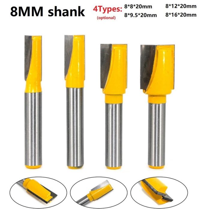 【BEUMK】 8mm Shank Cleaning Bottom Router Bits Straight Blade Template ...