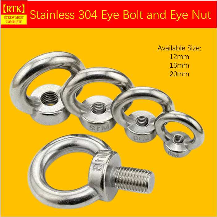 RTK Eye Bolts and Eye Nut Stainless grade 304 | Lazada PH