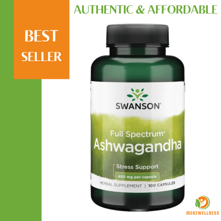 Swanson Premium, Full Spectrum Ashwagandha 450 mg 100 caps Expiry: 02/ ...