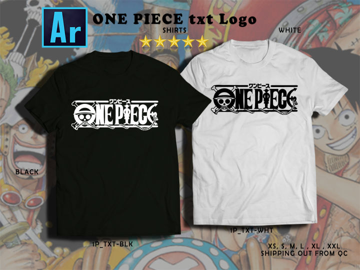 [] One Piece Text Logo Customized shirt Unisex tshirt | Lazada PH