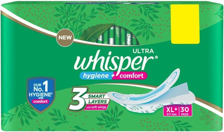 Whisper Ultra Clean Sanitary Pads - 30 Pieces (XL Plus) | Lazada PH
