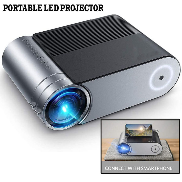 Portable Video Projector, Full HD 1080P 200” Display Supported; Outdoor ...