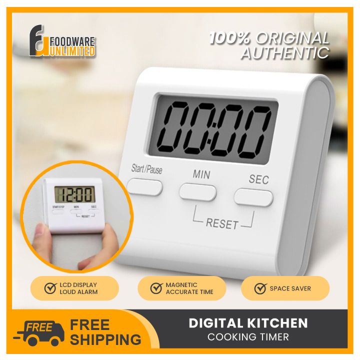 Mini Electronic Timer LCD Digital Kitchen Cooking Timer Count Down Loud ...