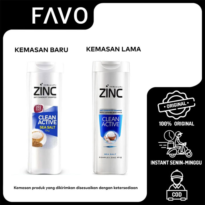 Sampo Zinc Clean & Active Cool Shampoo - 170 mL | Lazada Indonesia
