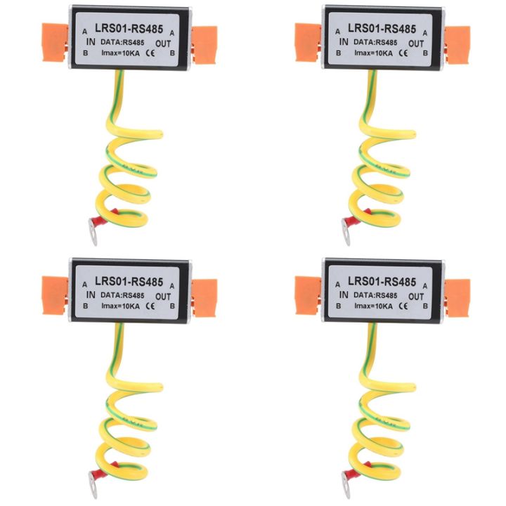 4X RS485 Date Signal Power Arrester Anti Surge Protector Monitoring ...