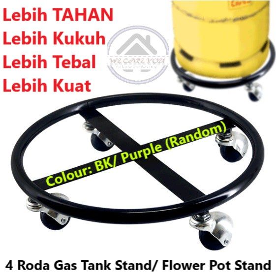 Steel Heavy duty roller gas tank stand Extra Thick 4 wheels Iron Gas ...
