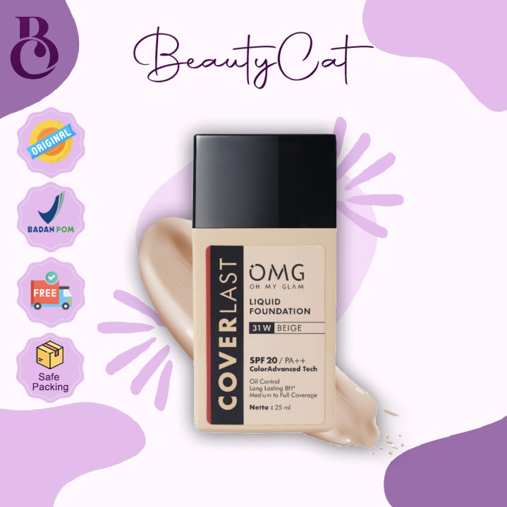 OMG Oh My Glam Coverlast Liquid Foundation SPF 20 25mL | Lazada Indonesia