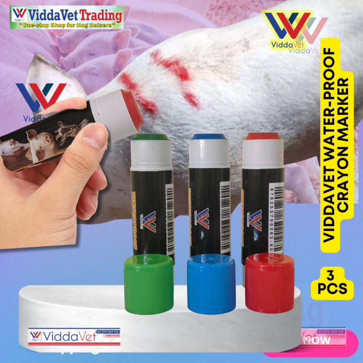 3pcs Viddavet Waterproof Livestock Marker Pig Marker Crayon Identifying ...