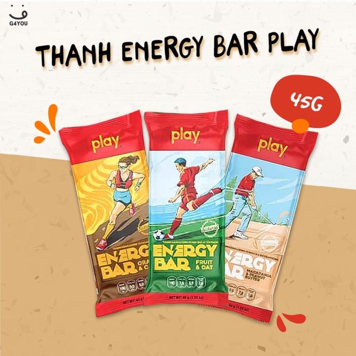 [PLAY] Thanh năng lượng energy bar 3 vị 45g 1 thanh | Lazada.vn