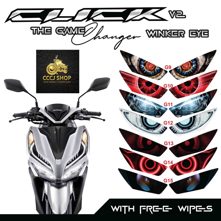 HONDA CLICK 125/150i v2 WINKER EYE STICKER/TRANSPARENT/TRANSLUCENT ...