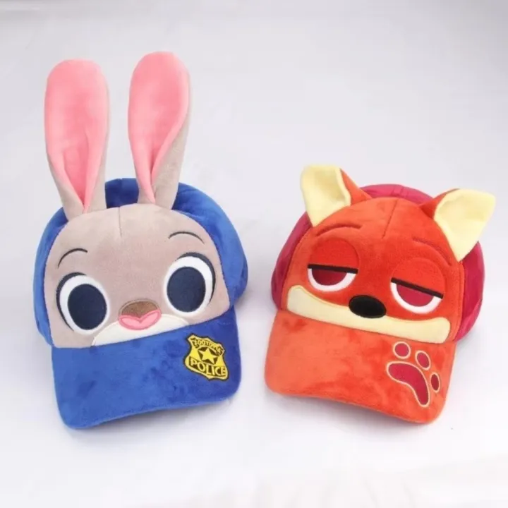 XIAHU นิค หมวกเบสบอล ผ้าพลัฌ จูดี้ หมวกผ้าพลัฌ Zootopia ใหม่ ปัก หมวก ...
