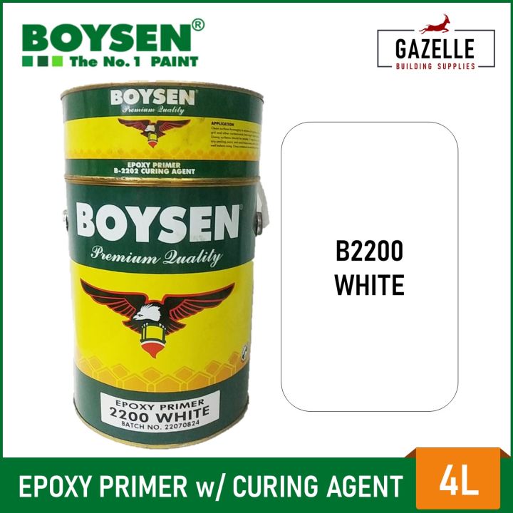 Boysen Epoxy Primer 4L w/ Curing Agent - White / Red Oxide / Gray ...