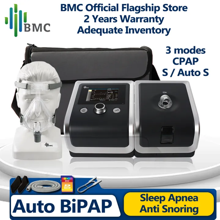 BMC T-25A CPAP Auto BiPAP With Mask 4-25cmH2O Pressure Range One-click ...