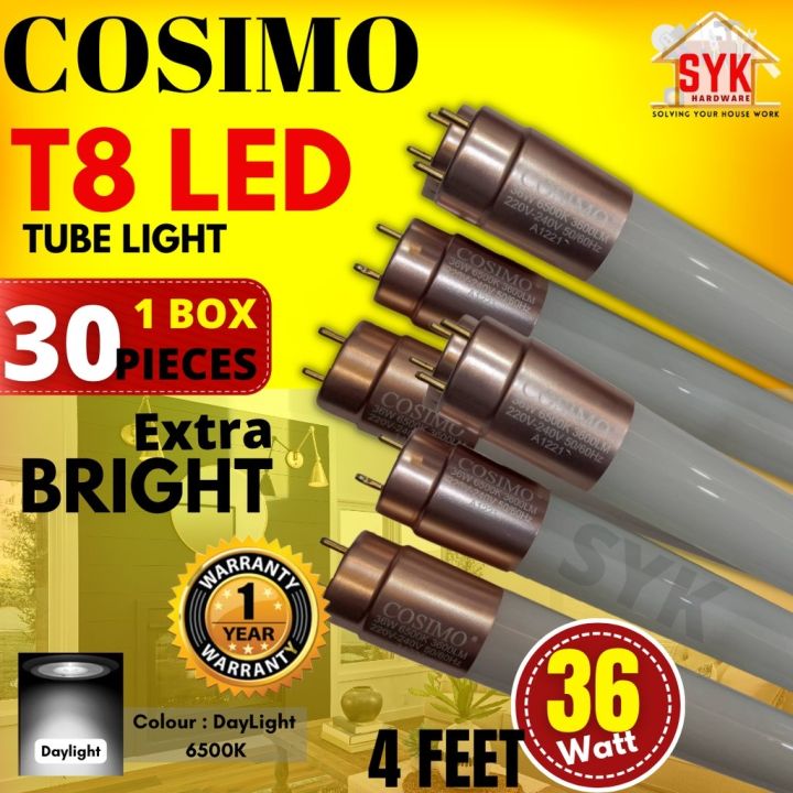SYK COSIMO 36W VIVE 22W T8 Extra Bright 4Ft LED Tube Light Daylight ...