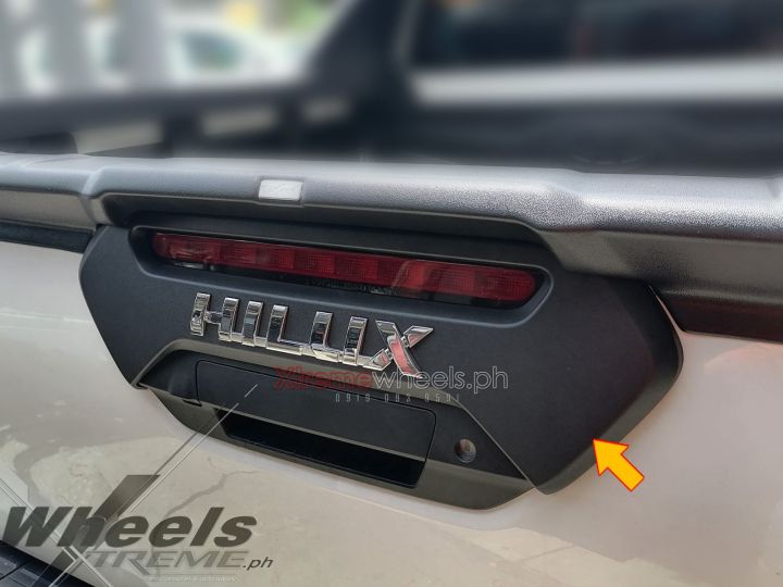Hilux 2021 to 2024 Trunk Tail Gate Handle Cover Matte Black with Hilux ...
