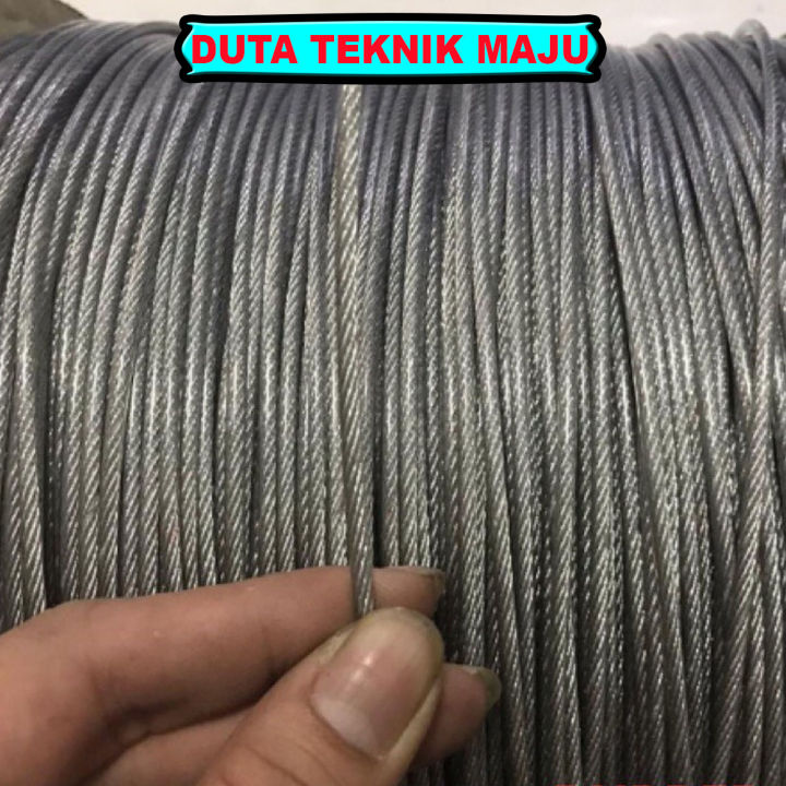 kawat seling Baja galvanis ukuran 3 mm / Wire Rope Stainless Galvanis 3mm | Lazada Indonesia