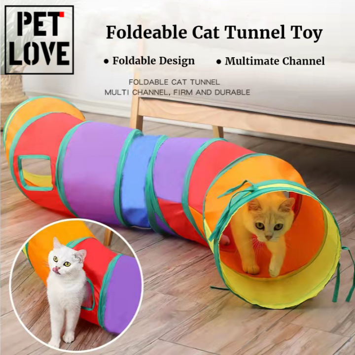 Pet Toy Dog Toy Cat Toy Pet Tunnel Dog Cat Tunnel Collapsible Practical ...