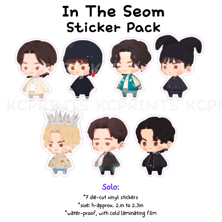 BTS In The Seom Sticker Pack Ver. 2 Characters RM Jin Suga Jhope Jimin ...