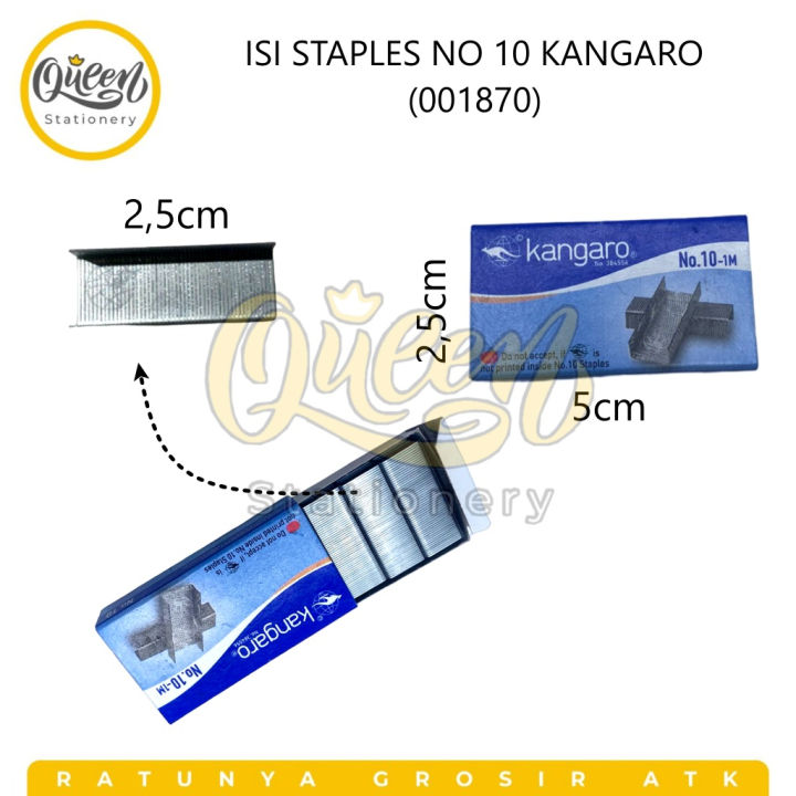 1 KOTAK KECIL ISI STAPLES NO 10 KANGARO (001870) / ISI STAPLES KECIL / ISI STAPLES KANGARO ...