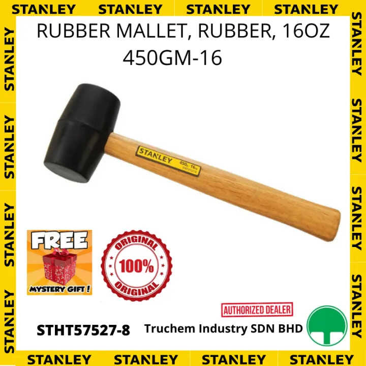 100% Original Stanley RUBBER MALLET HAMMER 450GM-16 Camping Hammer Not ...