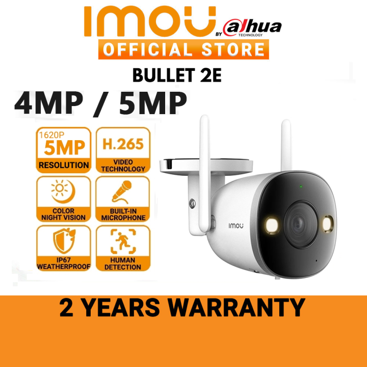 DAHUA IP Camera IMOU Bullet 2E 3MP 5MP Built-in Mic 1080P H.264 Color ...