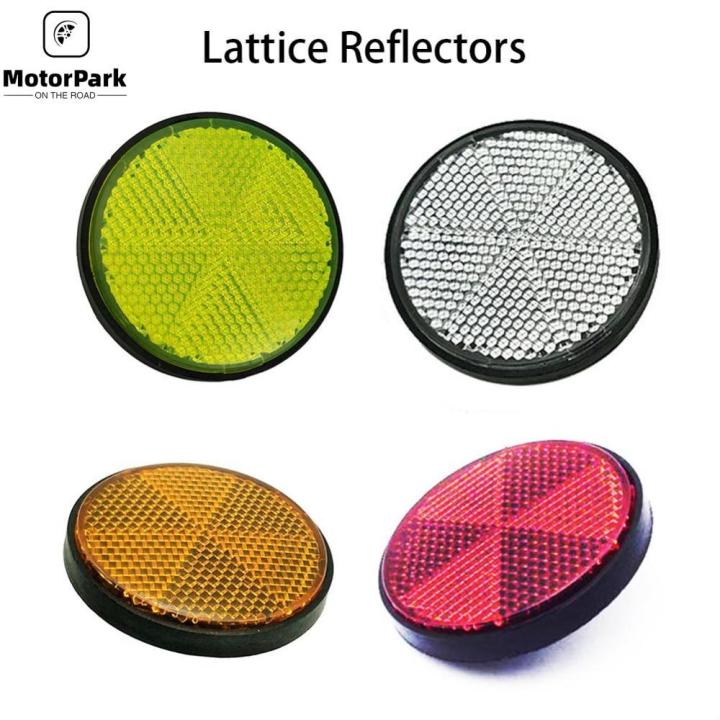 Motorpark Lattice Reflectors Plastic Round Reflectors Motorcycle ATV ...