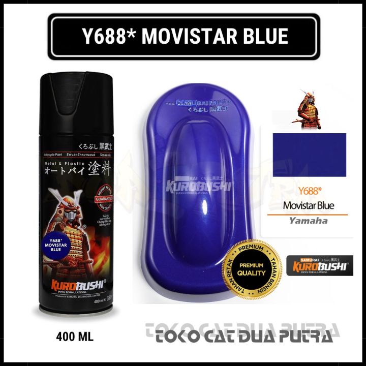 Cat Semprot Samurai Paint Y688 Movistar Blue | Lazada Indonesia