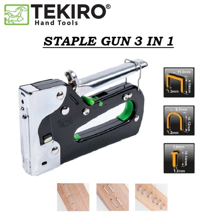 TEKIRO Staple Gun Tacker Staples Tembak 3 in 1 - Staples Tembak Jok ...