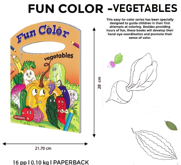 COLORING BOOK FUN COLOR VEGETABLES BOOKS FOR KIDS | Lazada PH