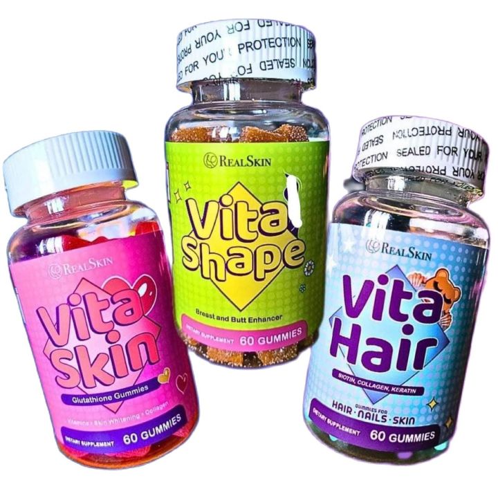 Real Skin Vita Gummies Vita Shape Vita Hair Vita Skin Enhance Natural ...