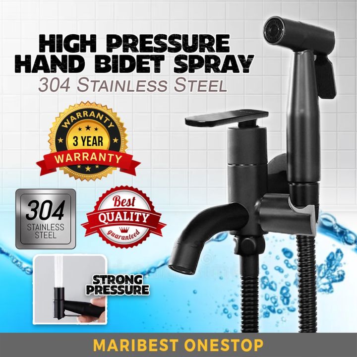 High Pressure Bidet Spray Set Hand Bidet Two Way Tap Faucet Bathroom ...