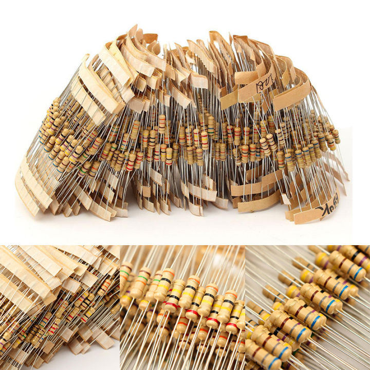 N12j 1000 pieces of 1/2W 100 Value Assorted Carbon Film Resistors ...