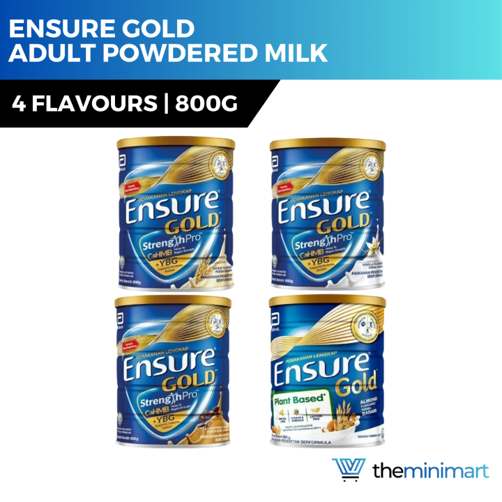 Ensure Gold Vanilla Wheat Coffee Almond 800g Adult Powdered Milk Nutritional Supplement Drink ...
