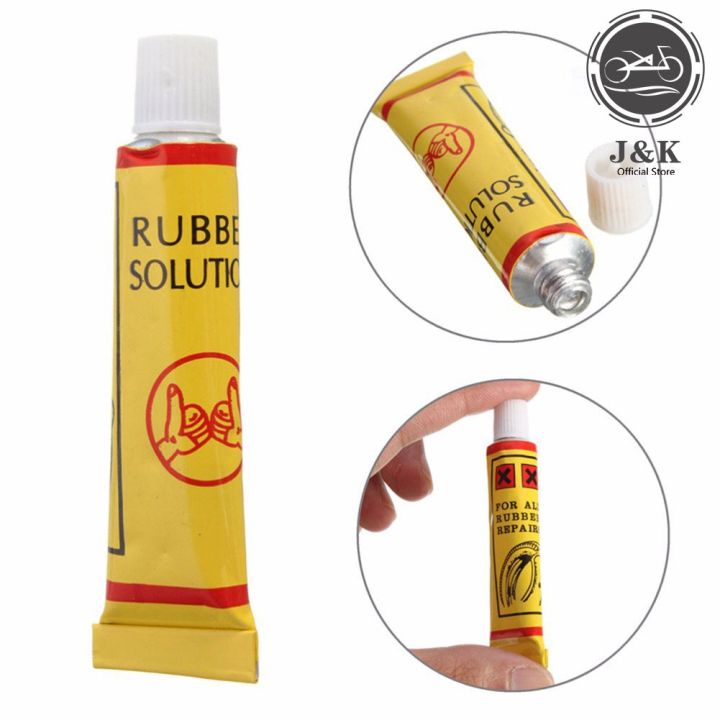 Bike Bicycle Tire Inner Tube Patches Glue Rubber Puncture Repair Tools ...