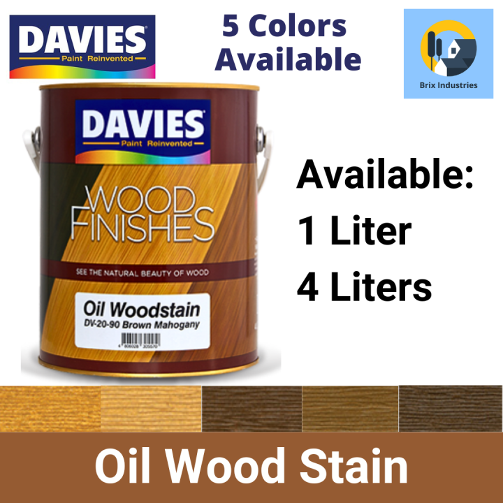 Davies Oil Wood Stain 1 Liter or 4 Liters (Gallon) 5 Colors Available ...