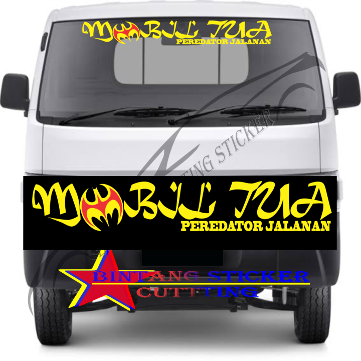Stiker Mobil Kaca Depan Mobil Tulisan Mobil Tua Predator Jalanan Untuk ...