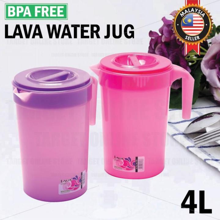 LAVA WJ758 Plastic Water Jug Kitchen Serving Drink Container BPA FREE ...
