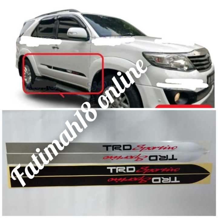 SATU SET STRIPING BODY MOBIL TRD FORTUNER 2015 | Lazada Indonesia
