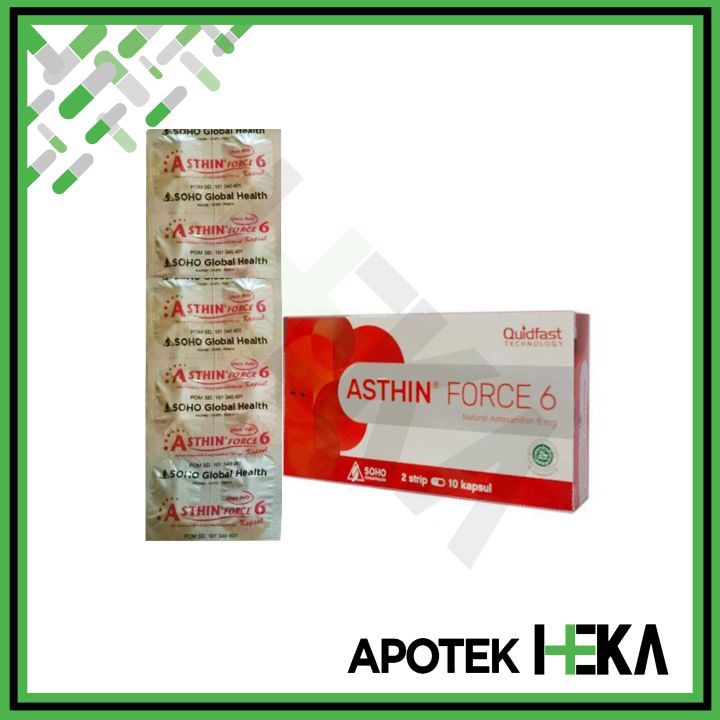 Asthin Force 6 Kapsul Box isi 2x10 Tablet - Antioksidan Radikal Bebas ...