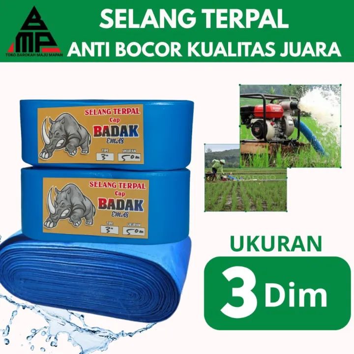 Selang Terpal 3 Dim 50 Meter Kuat & Tahan Tekanan untuk Proyek dan ...
