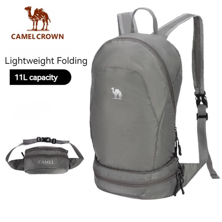 CAMELCROWN กระเป๋าเป้สะพายหลัง11L แบบพับได้กันน้ำน้ำหนักเบามากกลางแจ้งตั้งแคมป์เดินป่ากระเป๋า ...
