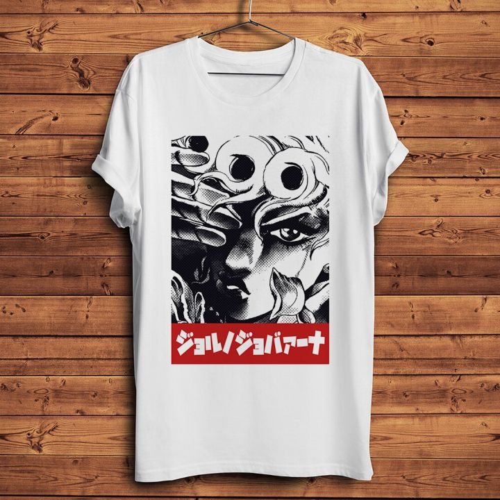 ราคาถูกเสื้อยืดแขนสั้นลําลอง พิมพ์ลาย Jojo Adventure Giorno Giovanna 6187