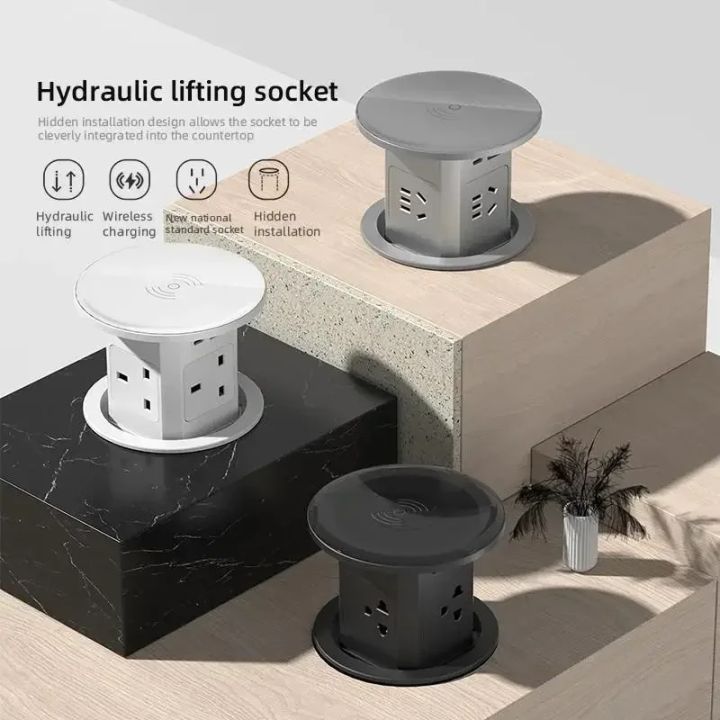 Lifting Sockt Desk Power Automatic Pop Up Socket US UK AU Universal ...