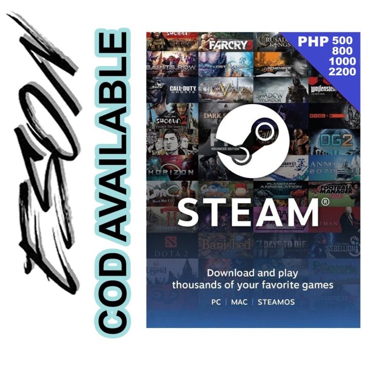 Steam Wallet Codes (PHP 500, 1000, 2200) | Lazada PH