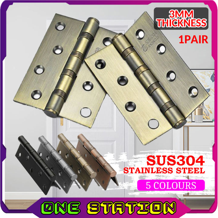 4” Heavy Duty SUS 304 Stainless Steel 3mm Thickness Door Hinges Bearing ...