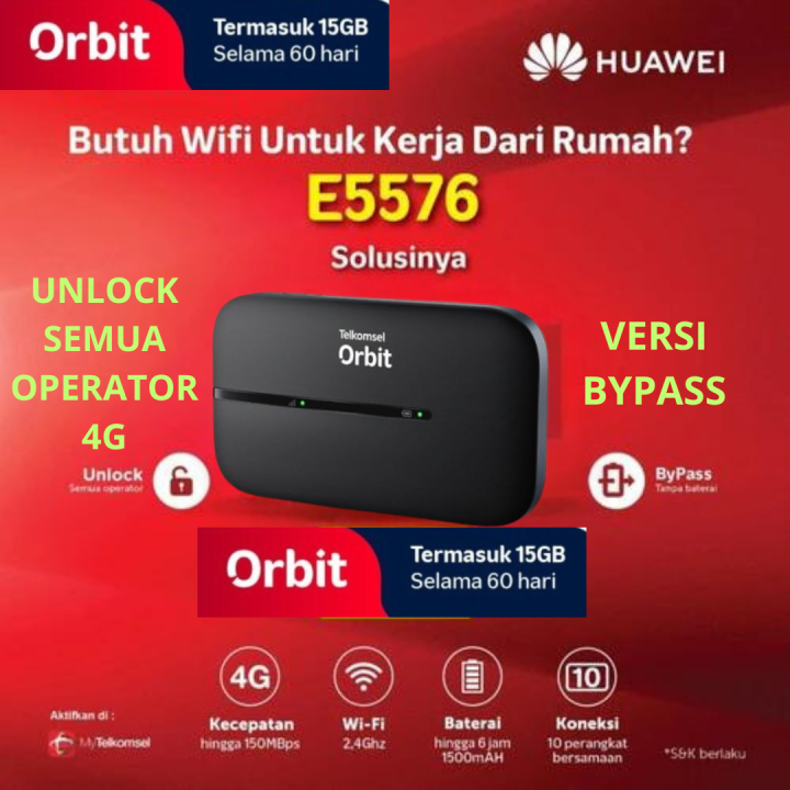 Huawei Mifi Router Modem Wifi 4G Huawei E5576 HKM M21 M22 VERSI BYPASS ...