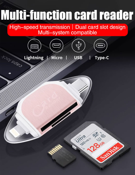 3-in-1 USB Type C / SD Card Memory Card Read dan PC Laptop Smartphone ...