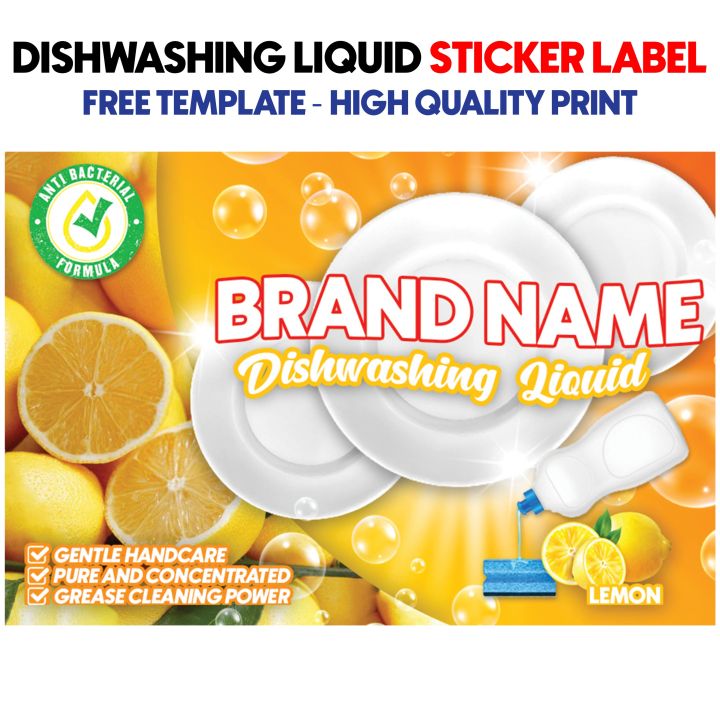 DISHWASHING LIQUID STICKER LABEL HIGH QUALITY | Lazada PH