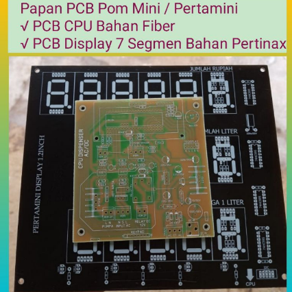 Set Papan PCB Modul CPU Pom Mini + Display Segmen 7 Fiber Kualitas ...